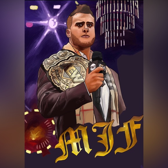 Gwinning Designs | Art | Aew Superstar Mjf Original Wrestling Artwork ...
